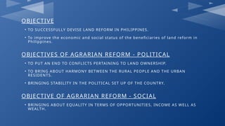 Comprehensive Agrarian Reform Law Program | PPTX