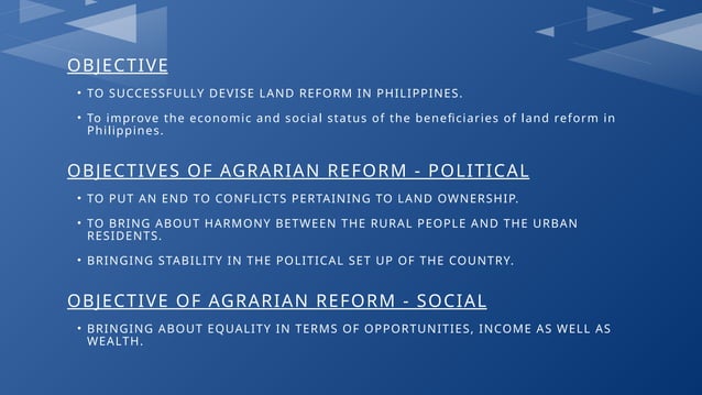 Comprehensive Agrarian Reform Law Program | PPT