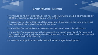 Comprehensive Agrarian Reform Law Program | PPT