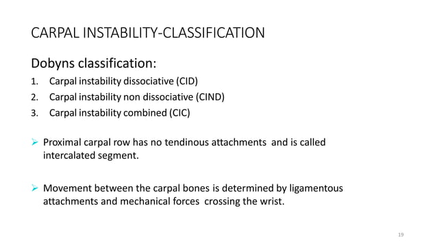 carpal instability & management.pptx | Death, Injury, or Military ...