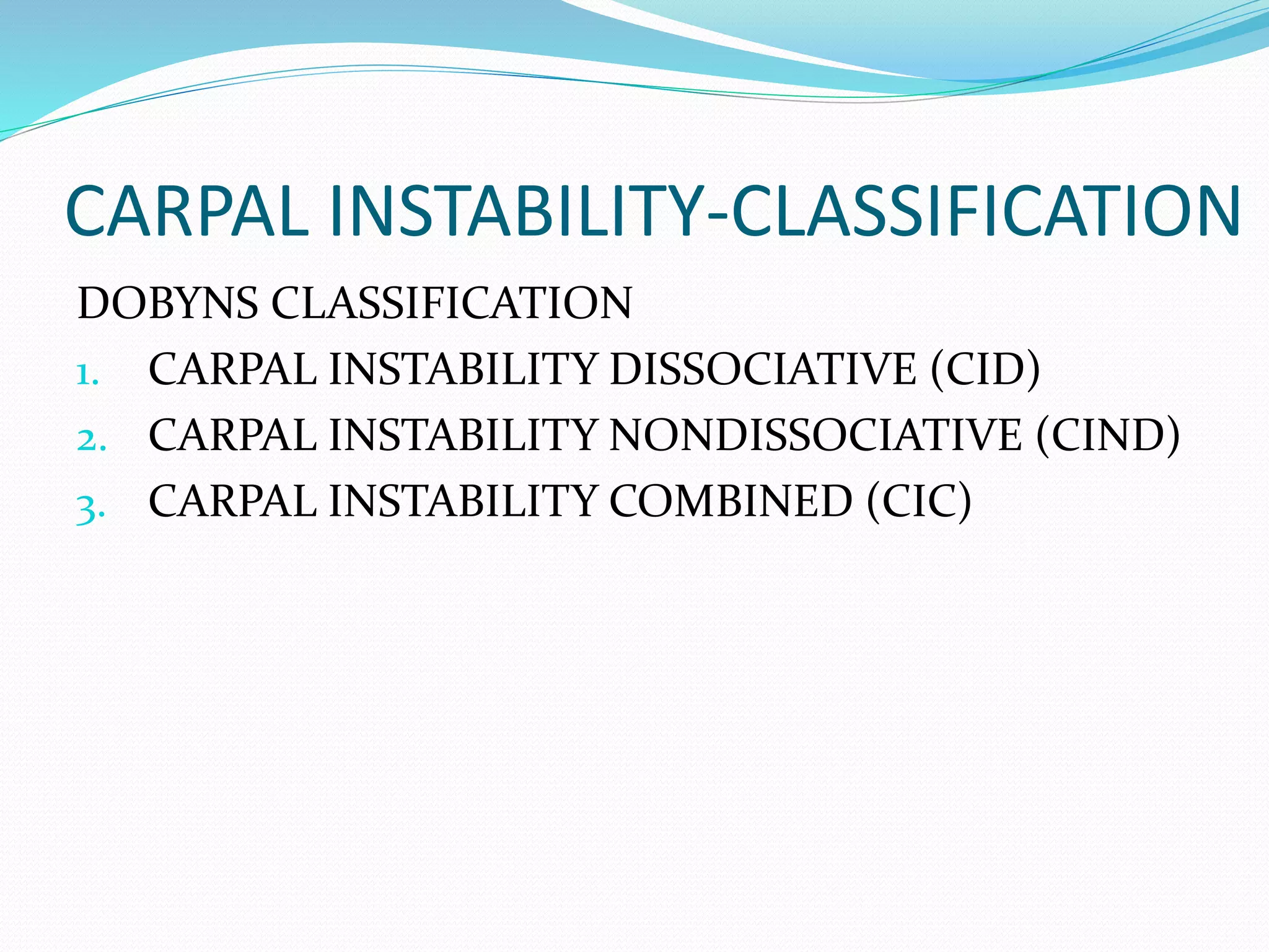 Carpal instability and perilunate dislocation | PPTX