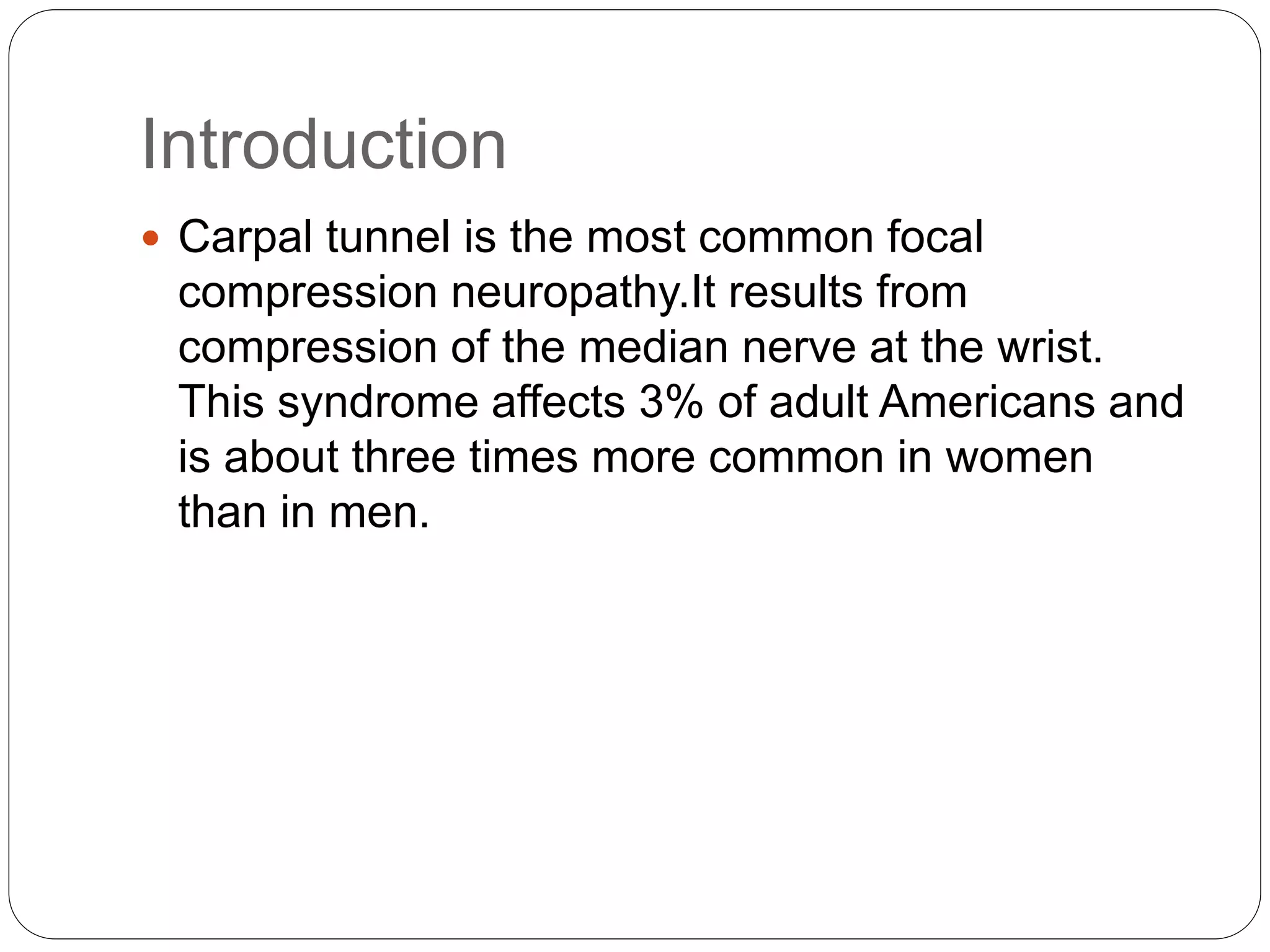 Carpal tannel syndrome,ppt | PPTX | Bone and Joint Conditions ...