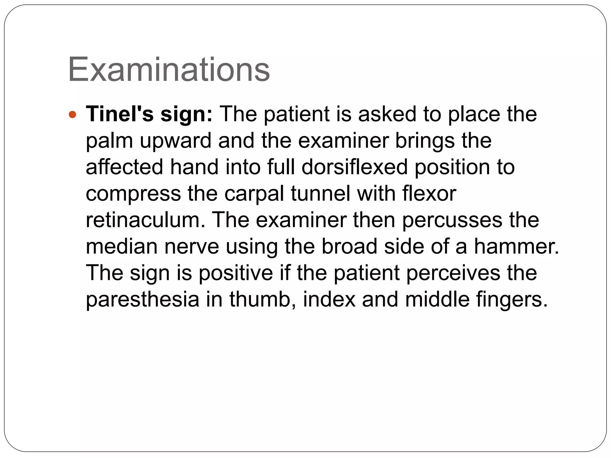 Carpal tannel syndrome,ppt | PPTX | Bone and Joint Conditions ...