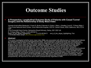Carpal Tunnel Syndrome | PPT