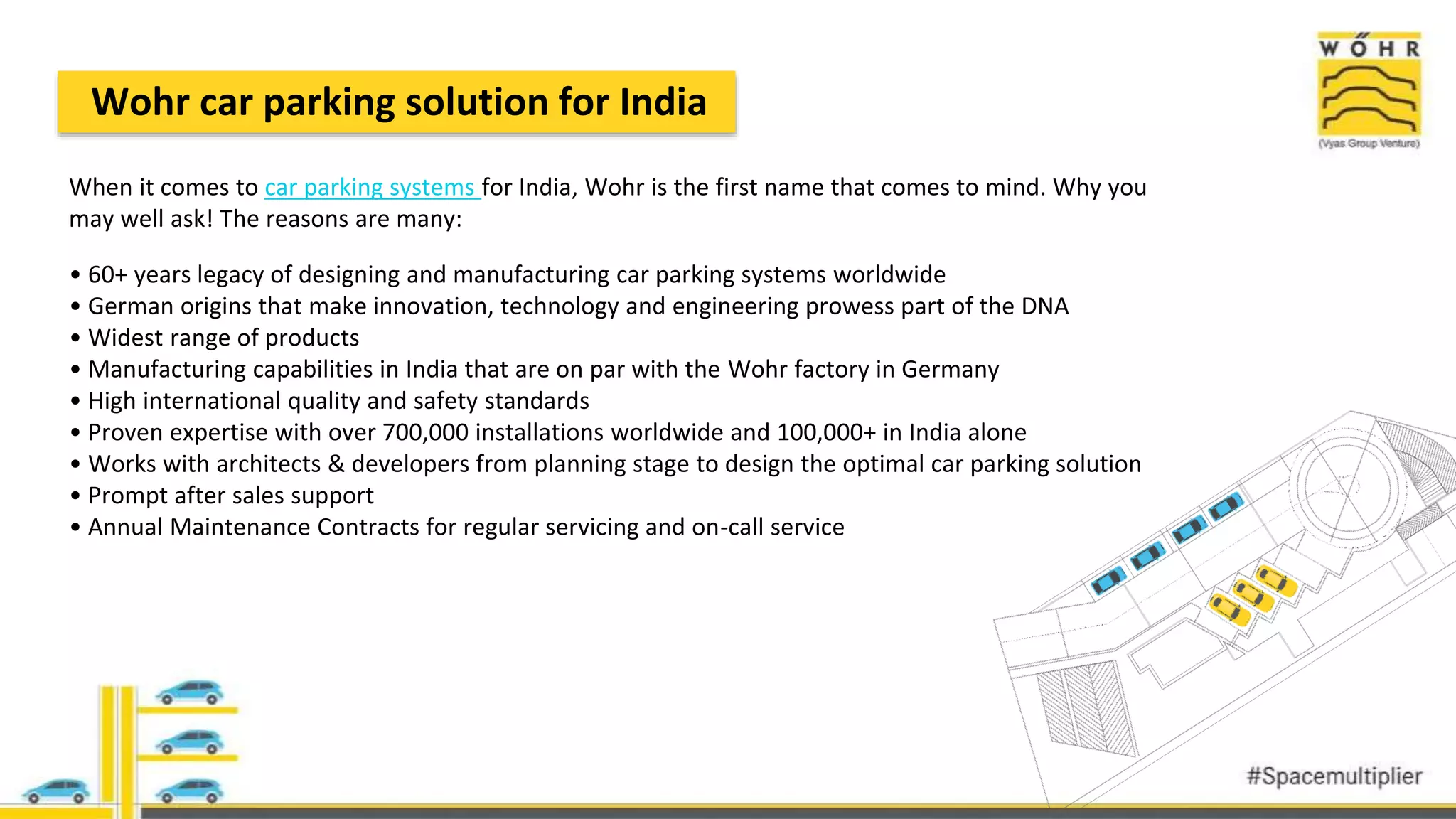 WOHR:THE FINEST CAR PARKING SYSTEMS IN INDIA | PPTX