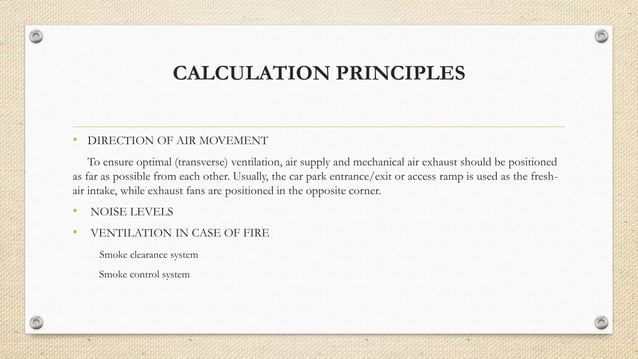 Car parking ventilation (mep intern.) | PPTX | Indoor Environmental ...