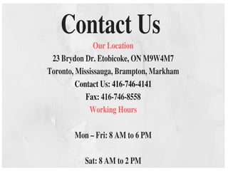 Car parts store in toronto | PPT