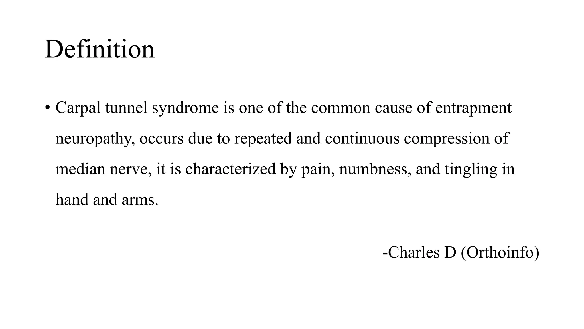 Carpel tunnel syndrome | PPTX