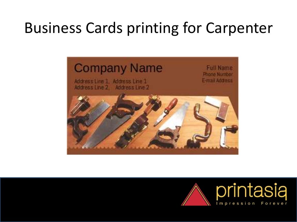 Carpenter Visiting Card Design Printasia