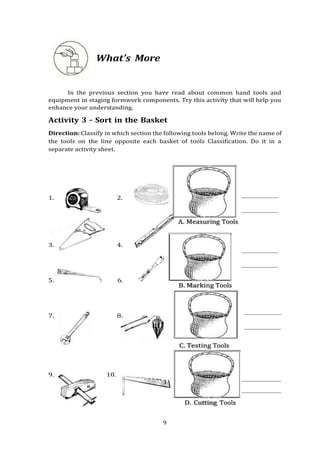 carpentry-11-module-1.docx 1 identifying tools | DOCX