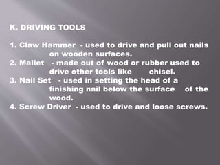 CARPENTRY.SLIDESHW power point technology | PPTX