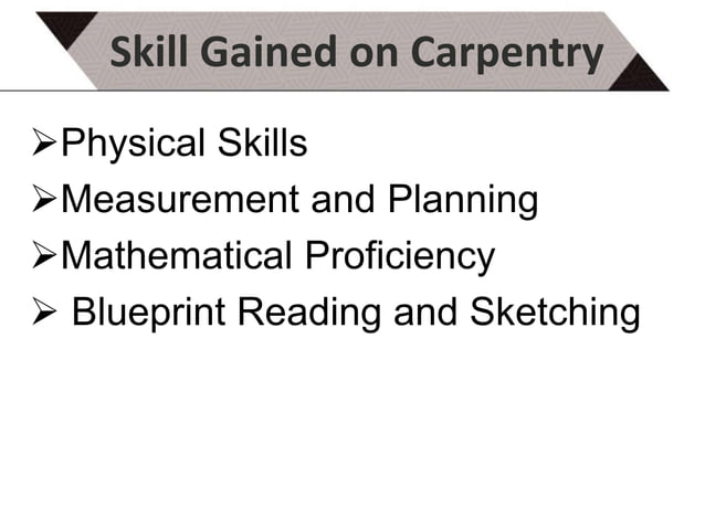 carpentry-ppt-introduction.pptx | Woodworking | Arts and Crafts