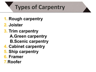 carpentry-ppt-introduction.pptx | Woodworking | Arts and Crafts