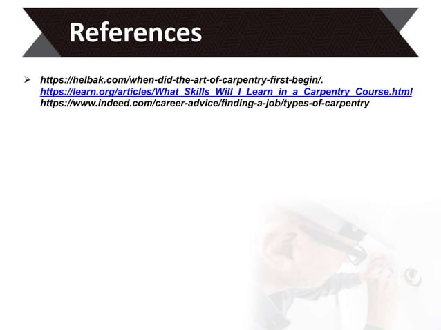 carpentry-ppt-introduction.pptx | Woodworking | Arts and Crafts