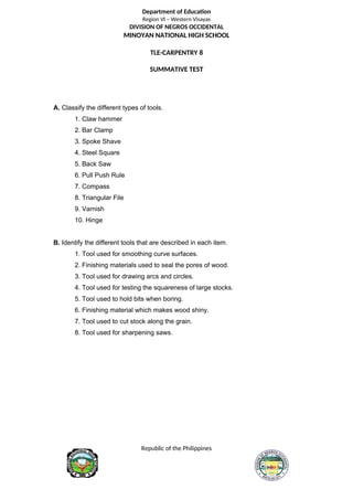 TLE CARPENTRY GRADE 8 ACTIVITY SHEETS.docx