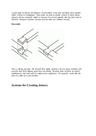 carpentry joints.docx | Woodworking | Arts and Crafts