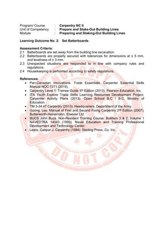 CARPENTRY NC II - CBLM | PDF