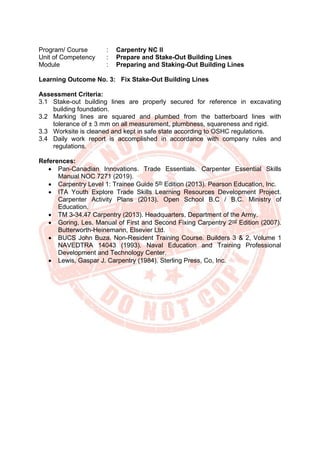 CARPENTRY NC II - CBLM | PDF