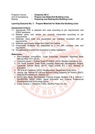 CARPENTRY NC II - CBLM | PDF