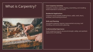 Comprehensive Introduction to Residential Carpentry: Skills, Safety ...