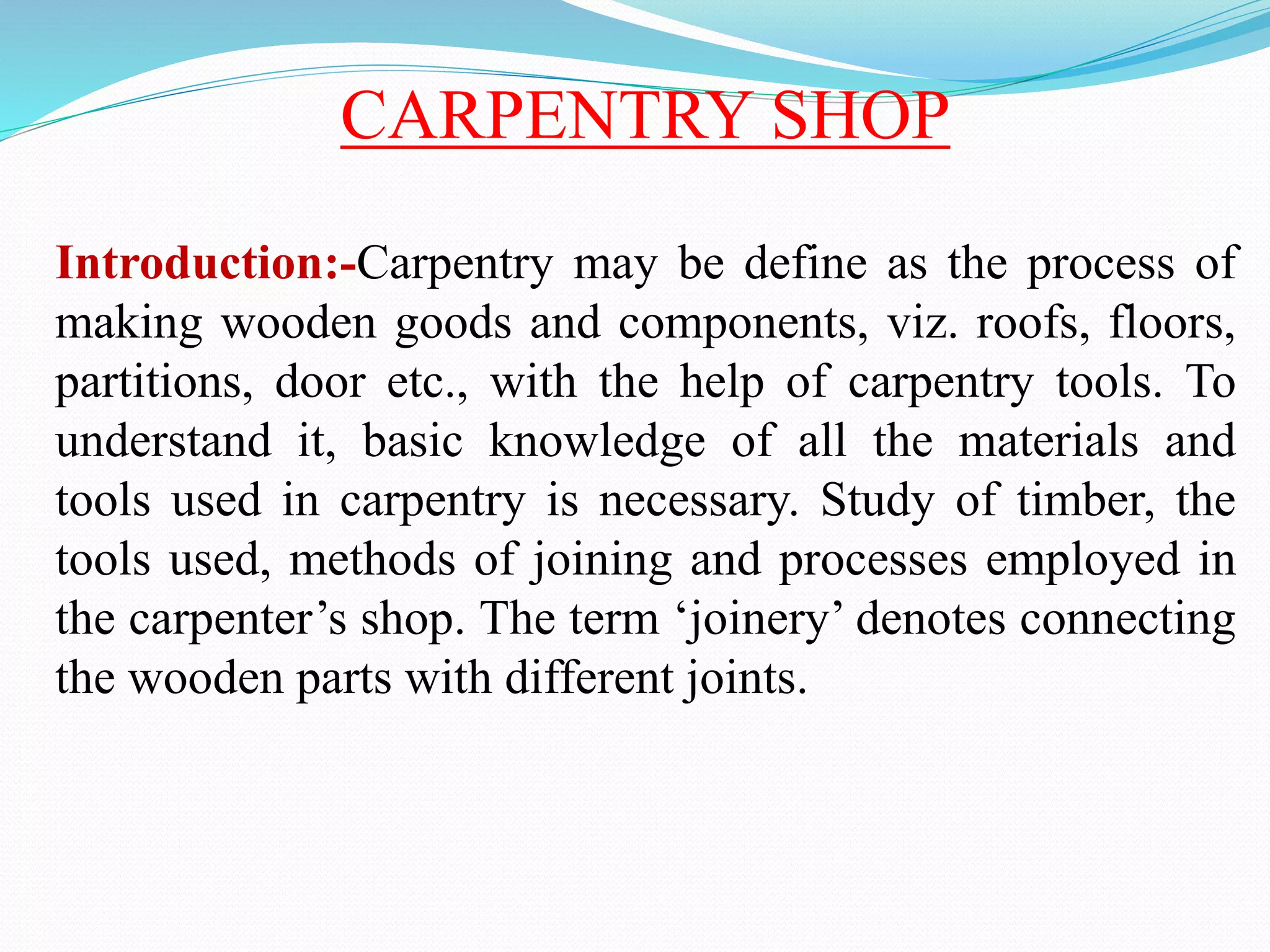 carpentry shop .pptx