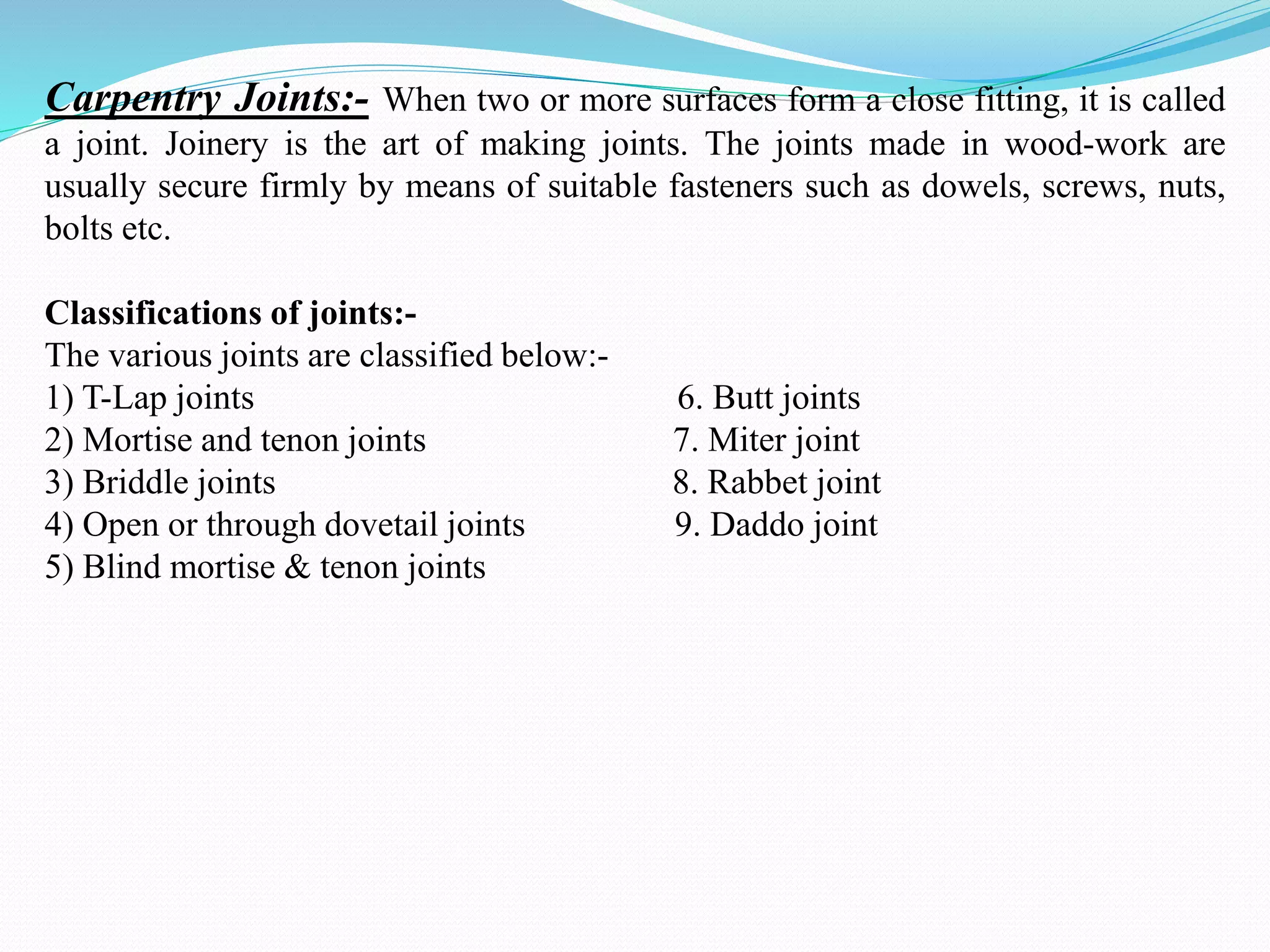 carpentry shop .pptx