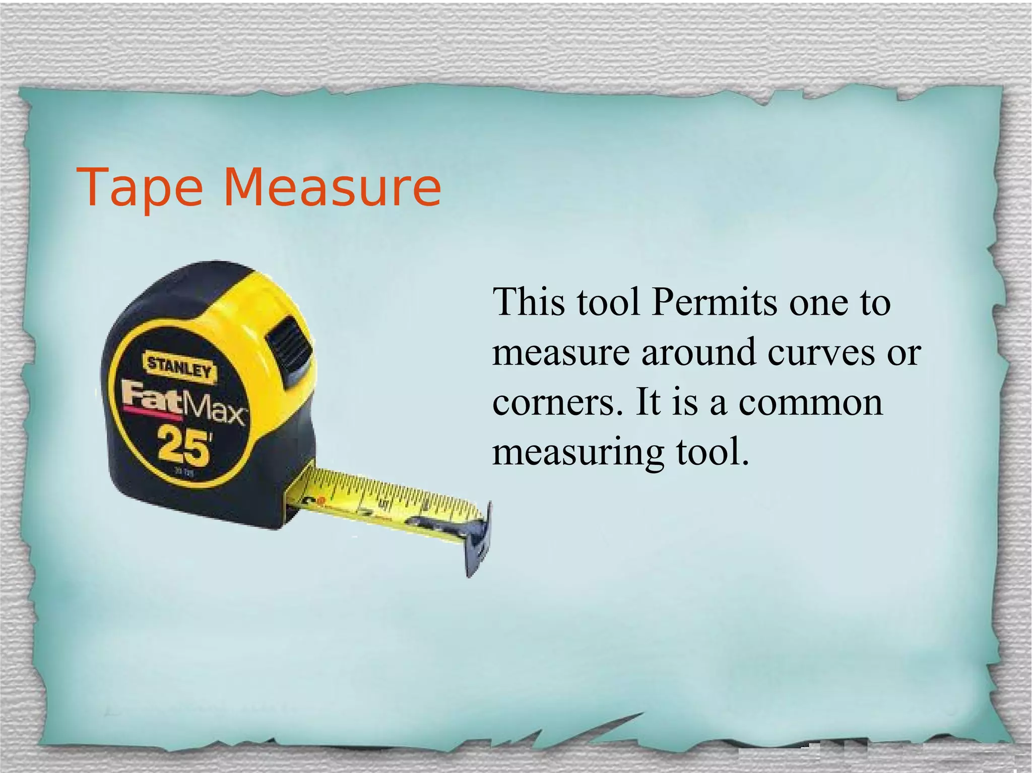 Basic Hand Tools for Carpentry Work | PPT