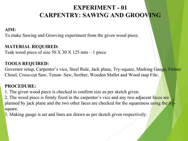 Carpentry updated ppt | PPTX