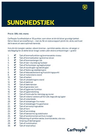 CarPeople Sundhedstjek | PDF