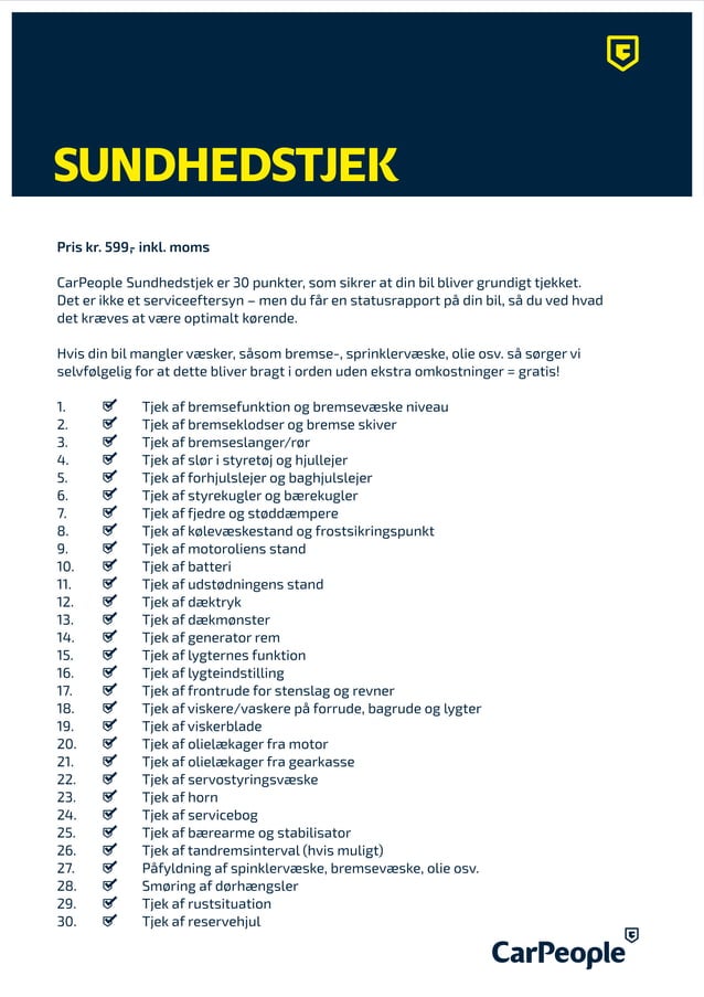 CarPeople Sundhedstjek | PDF