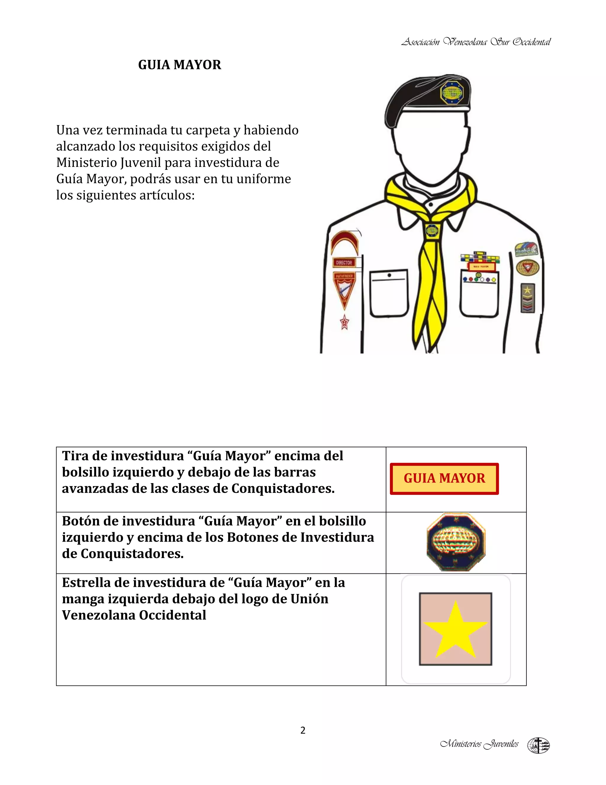 Carpeta de investidura para guias mayores (venezuela) | PDF