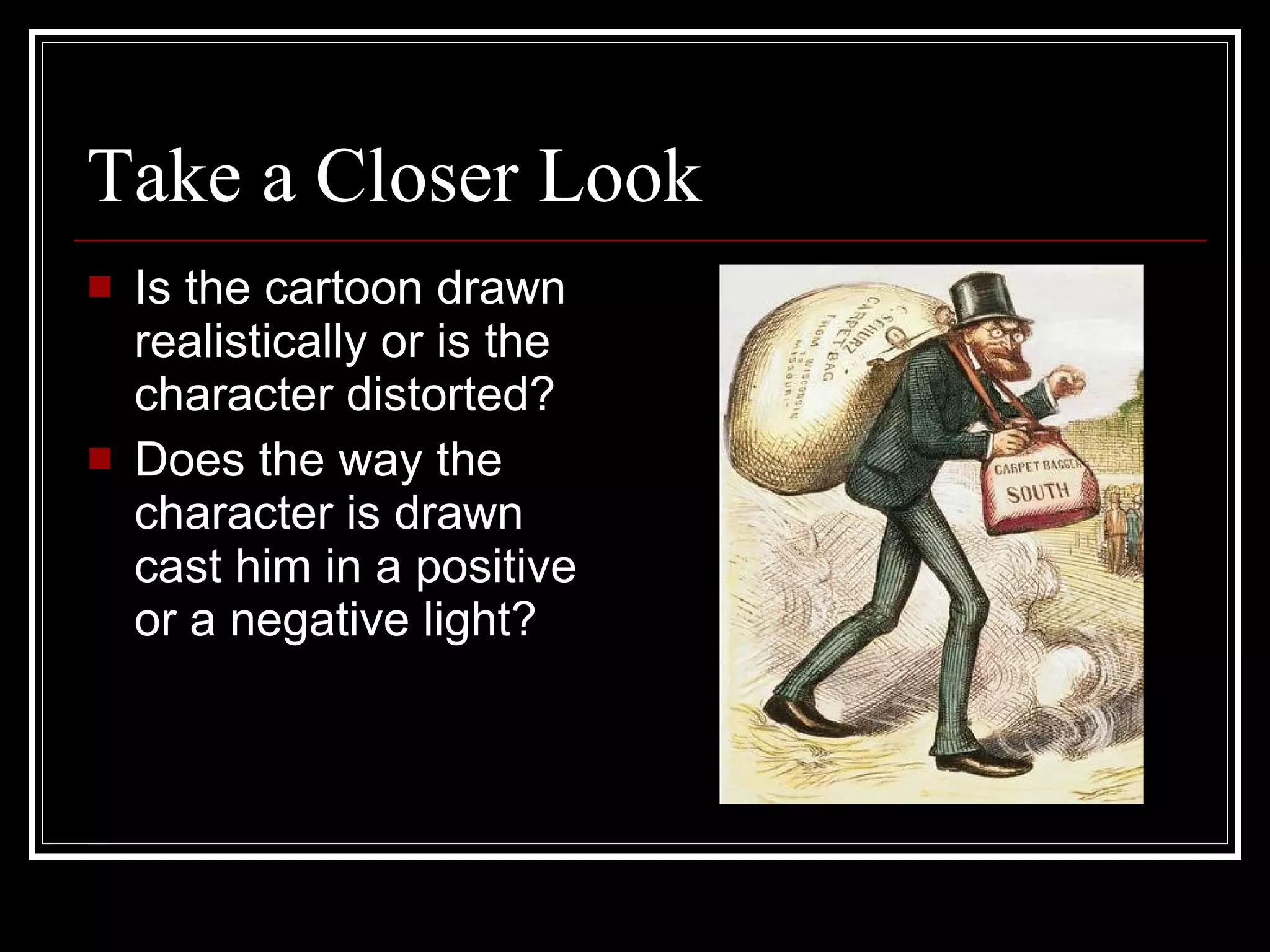 Reconstruction Political Cartoons Carpetbagger
