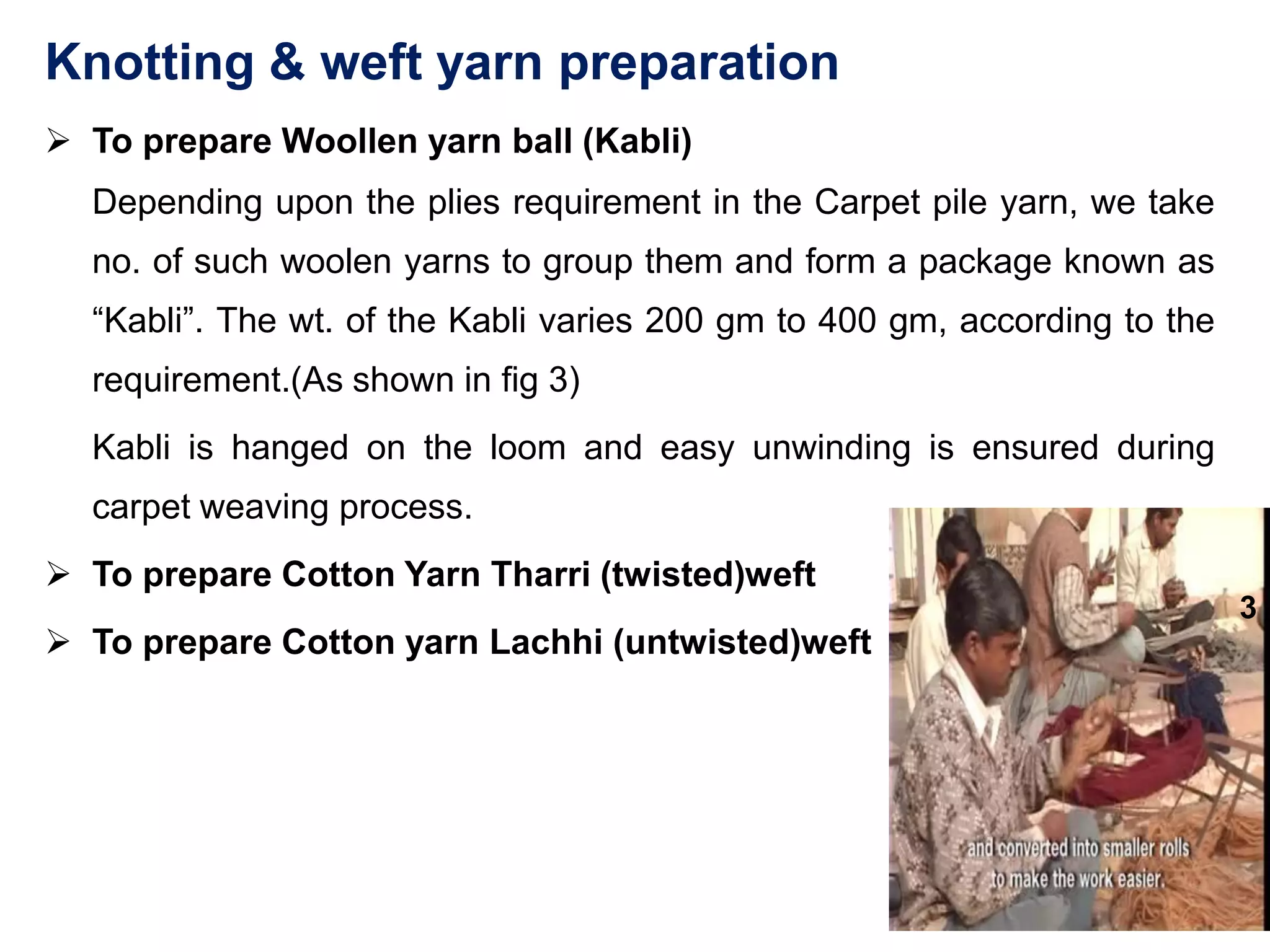 Basic of Carpet Manufacturing Process by MPD | PDF