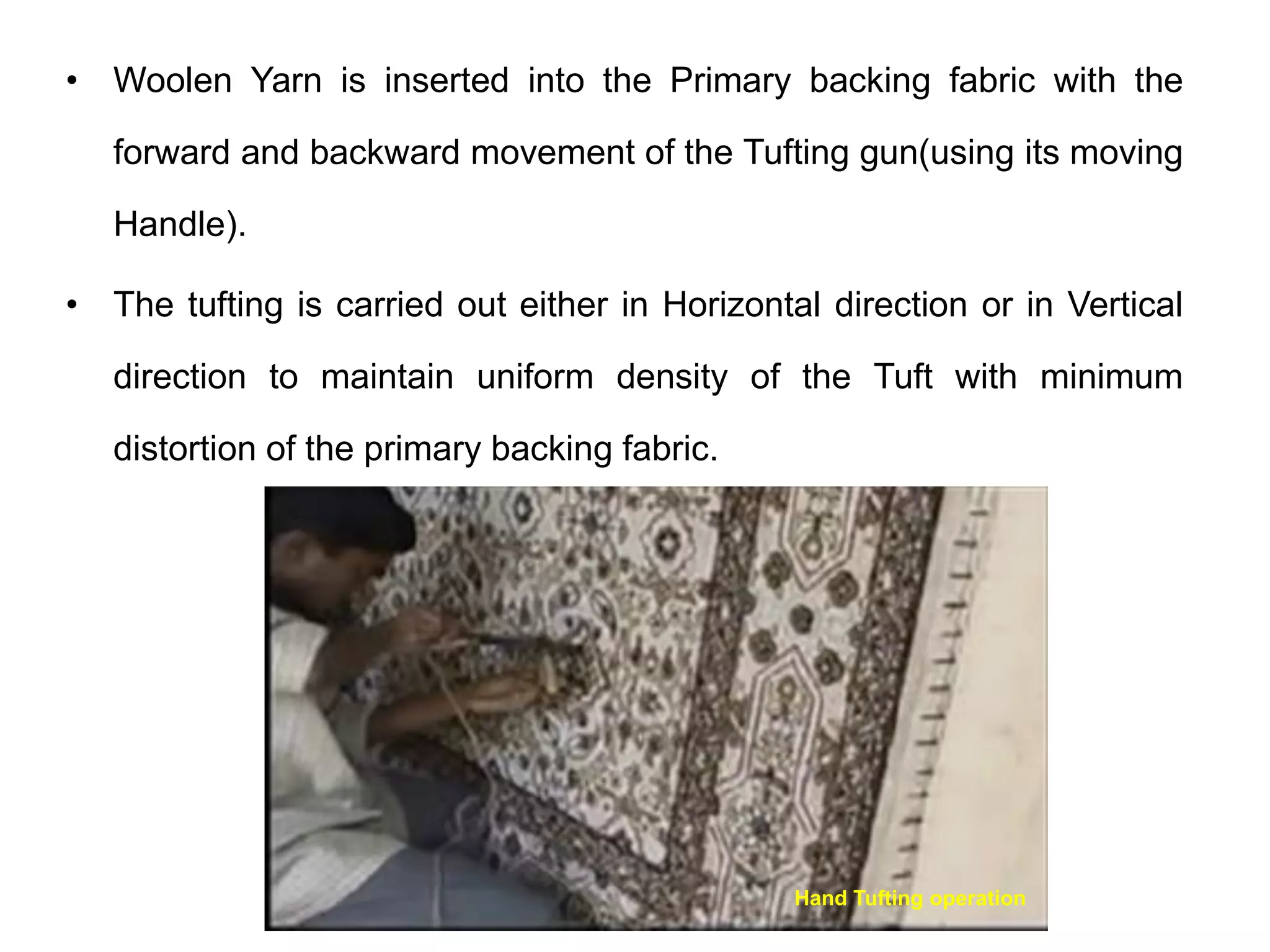 Basic of Carpet Manufacturing Process by MPD | PDF