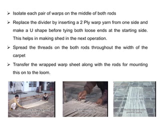 Basic of Carpet Manufacturing Process by MPD | PDF