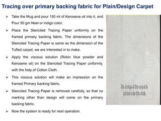 Basic of Carpet Manufacturing Process by MPD | PDF
