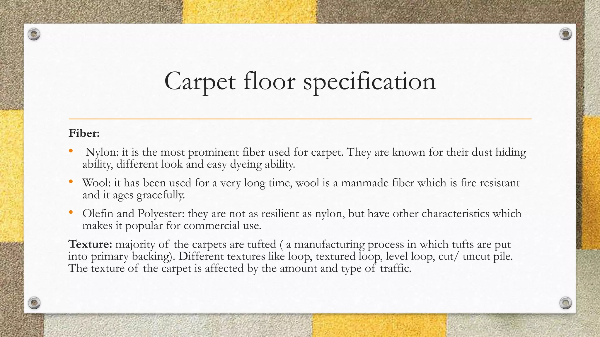 Carpet flooring | PPTX
