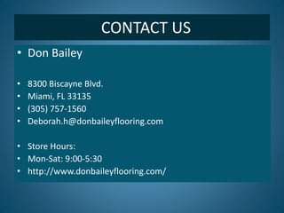 Carpeting miami don bailey | PPTX