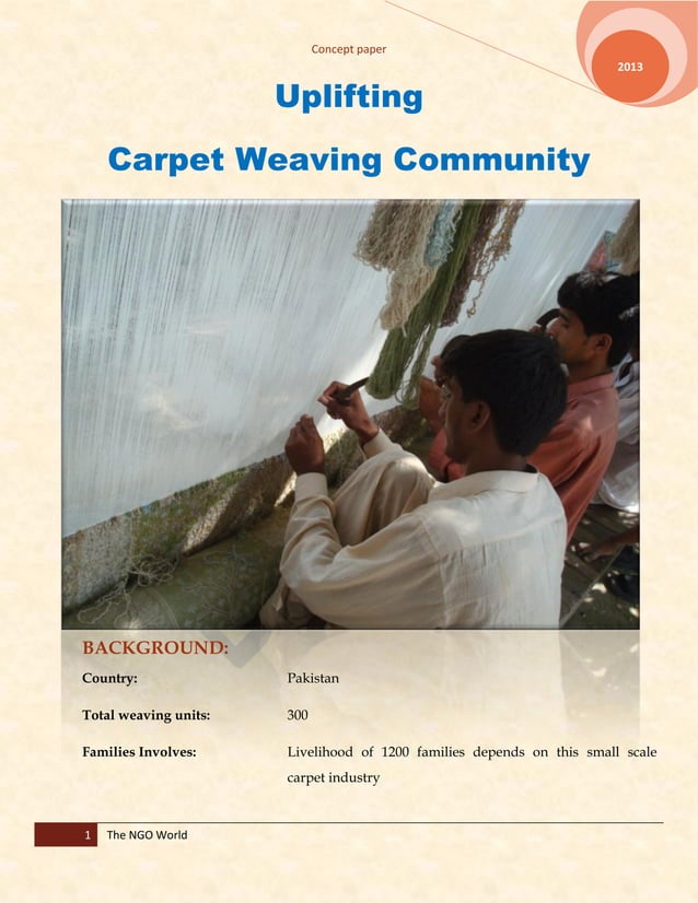 Uplifting Poor Carpet Weavers (Pakistan) | PDF