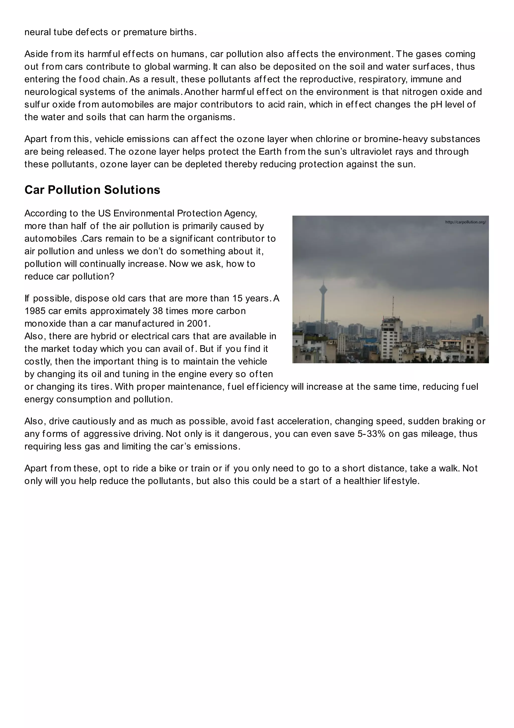Car pollution | PDF