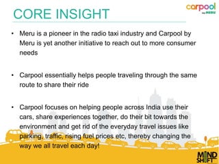 Carpool by Meru Digital Marketing Campaign | PPT