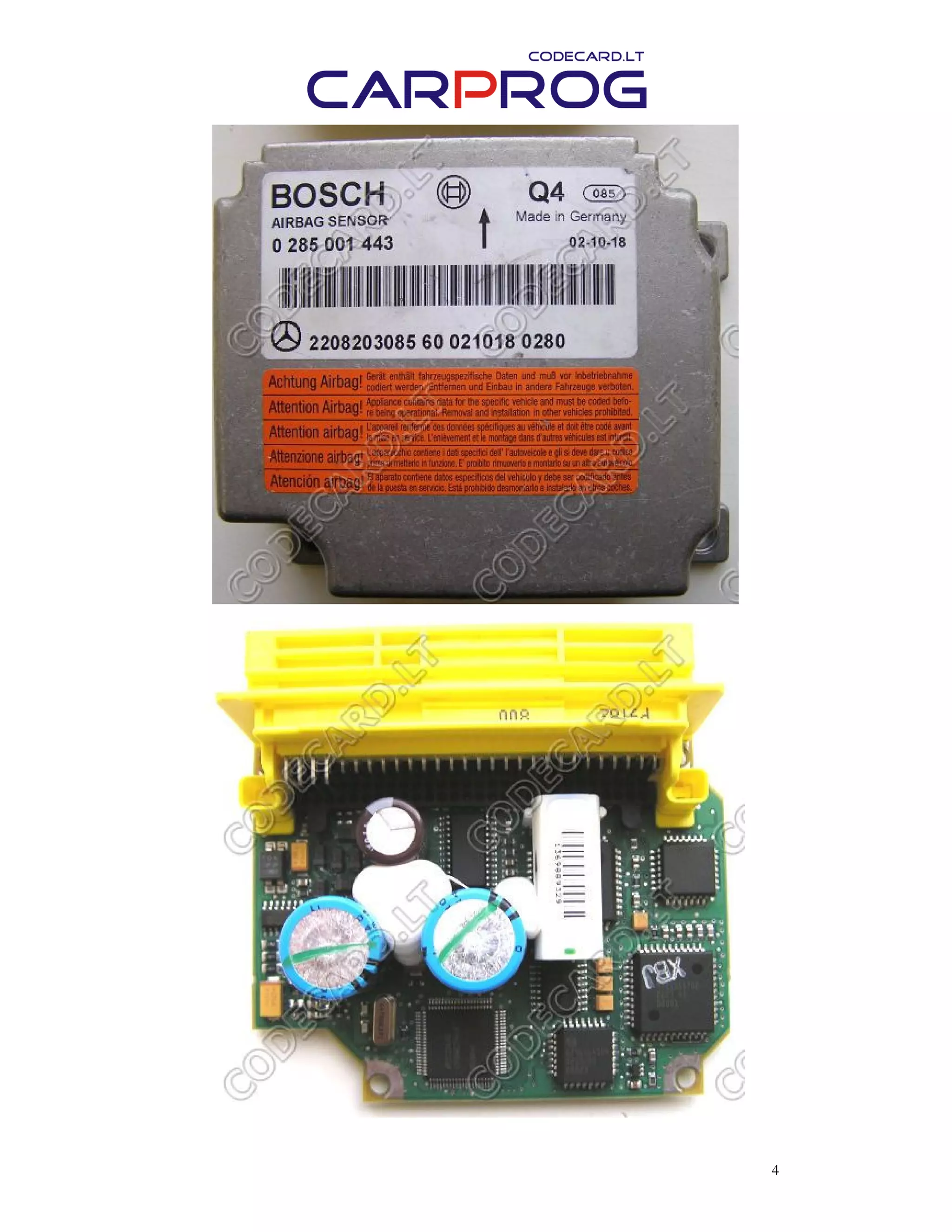 Carprog cr16 airbag manual | PDF