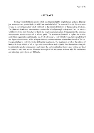Gesture control car | PDF