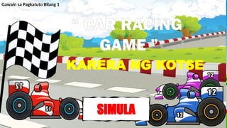 Car Racing Games Template powerpoint for Educational Purposes | PPTX