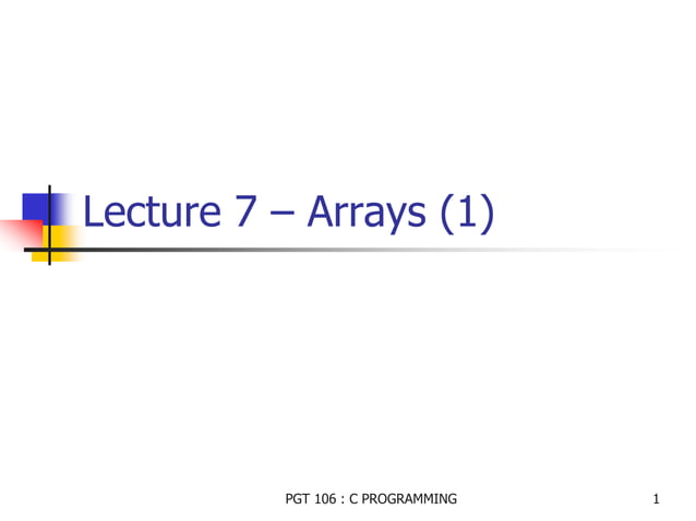 C Arrays.ppt