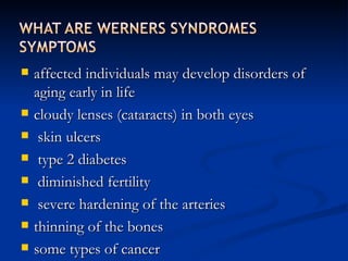 Werners Syndrome | PPT