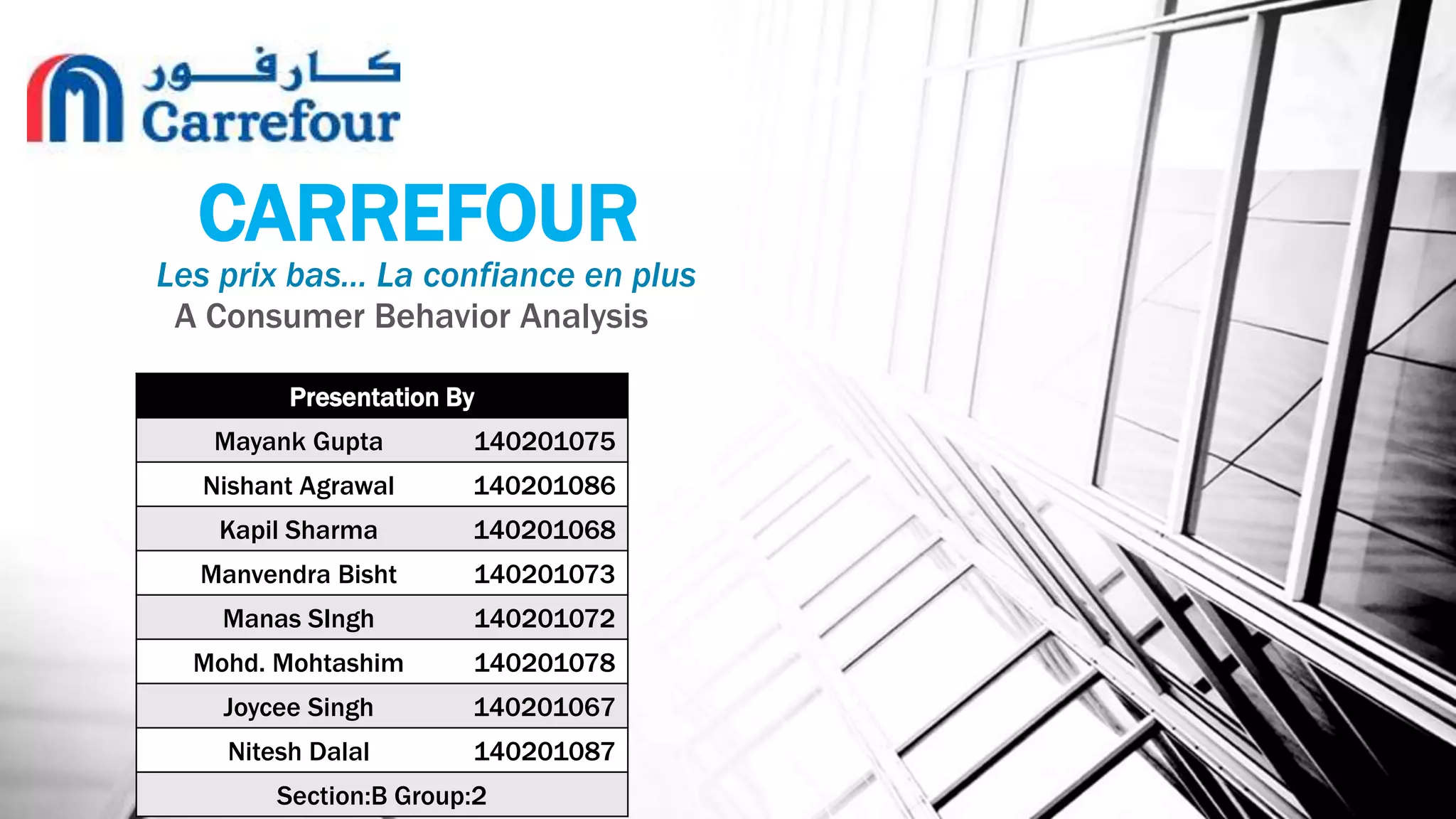 Consumer Behavior Study of Carrefour UAE (Dubai) | PPTX