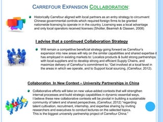 Carrefour in China: Strategic analysis & Competitive Sustainability | PPTX