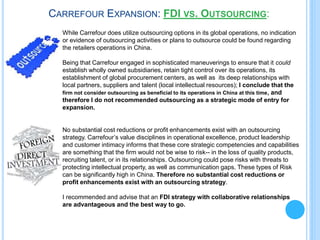 Carrefour in China: Strategic analysis & Competitive Sustainability | PPTX
