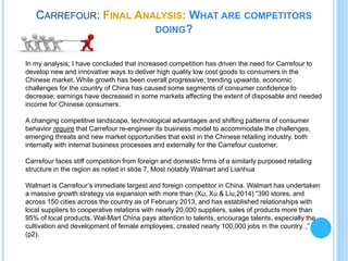 Carrefour in China: Strategic analysis & Competitive Sustainability | PPTX